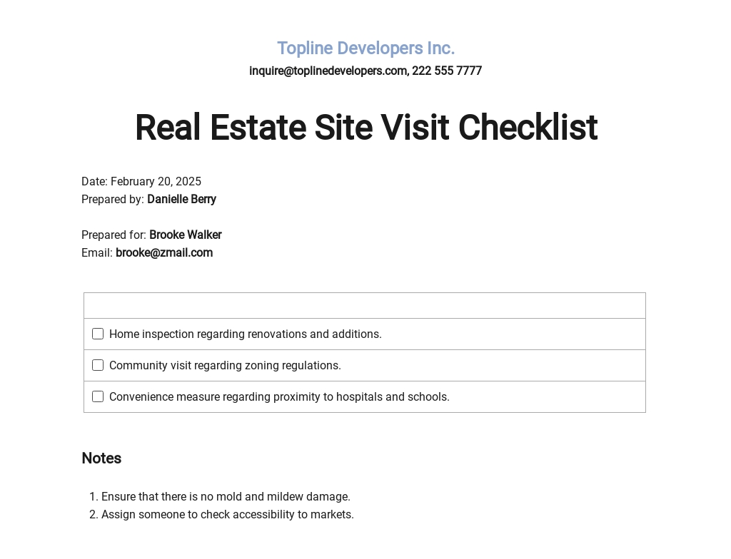 Free Real Estate Listing Checklist Template - Word | Google Docs ...