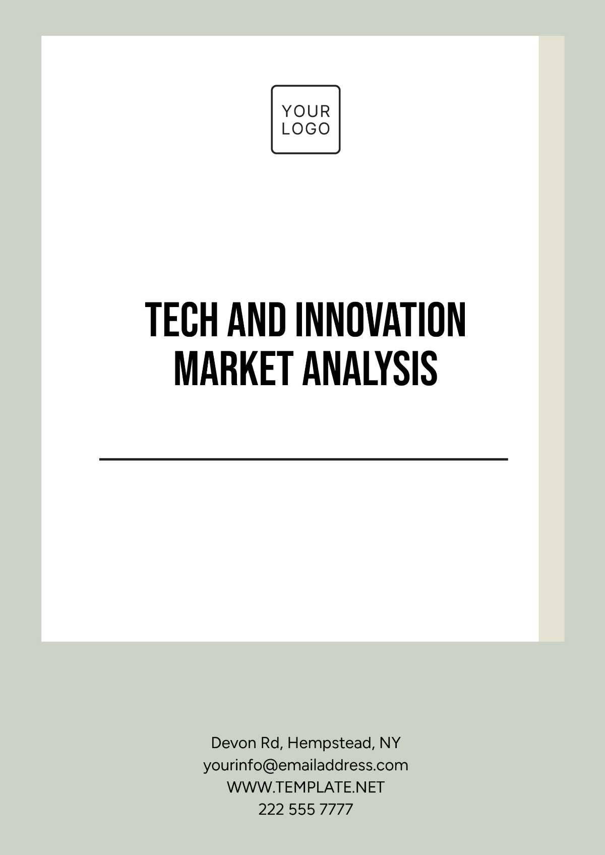 Free Market Analysis Templates Editable And Printable