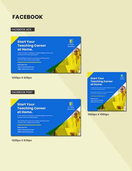Work From Home Job Social Media Ads Template