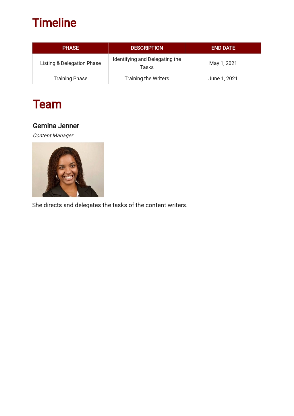 Sample Work From Home Plan Template [Free PDF] - Word (DOC) | Google Docs