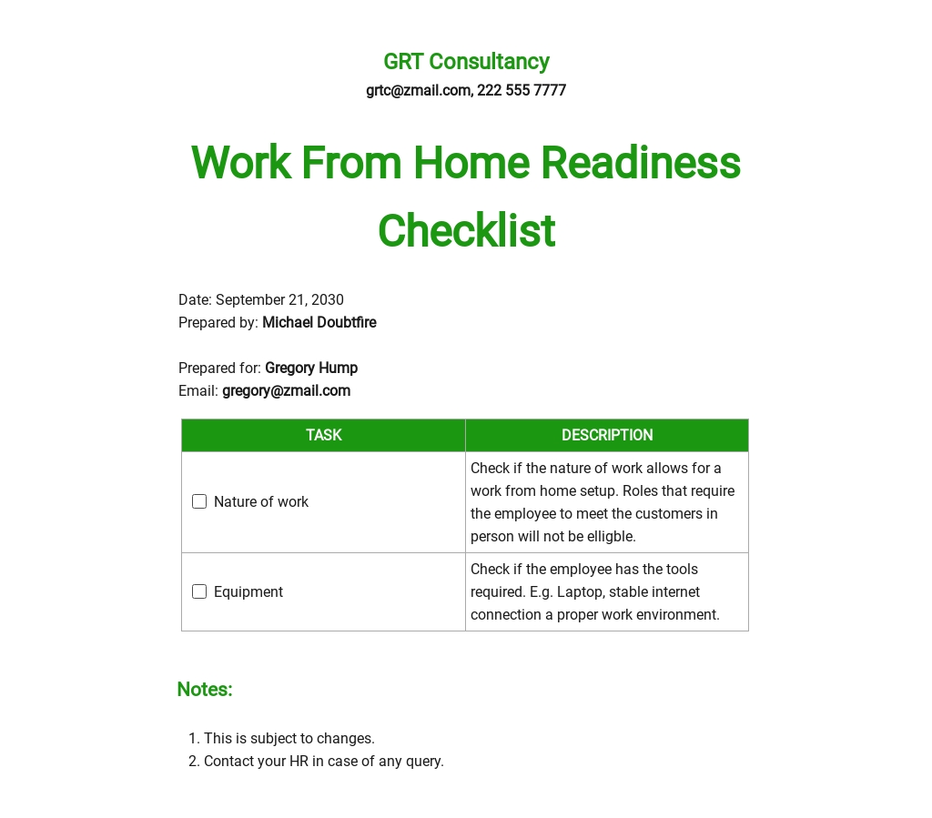 FREE HR Policies Checklist Template - PDF | Word (DOC) | Apple (MAC) Pages