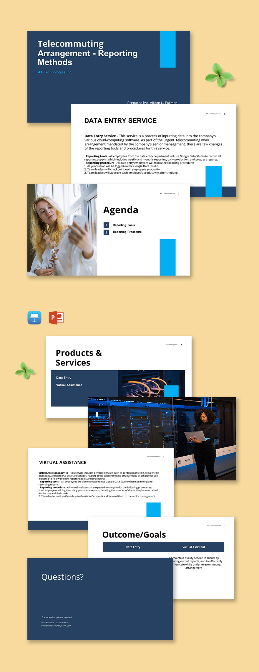 Telecommuting Presentation Template - Google Slides, Apple Keynote ...