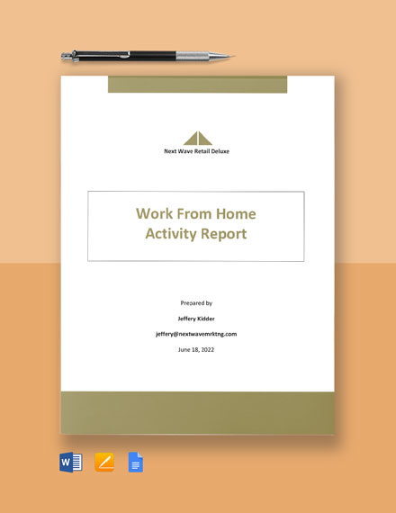 Work From Home Daily Report Template - Google Docs, Word | Template.net