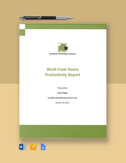Work From Home Daily Report Template - Google Docs, Word | Template.net