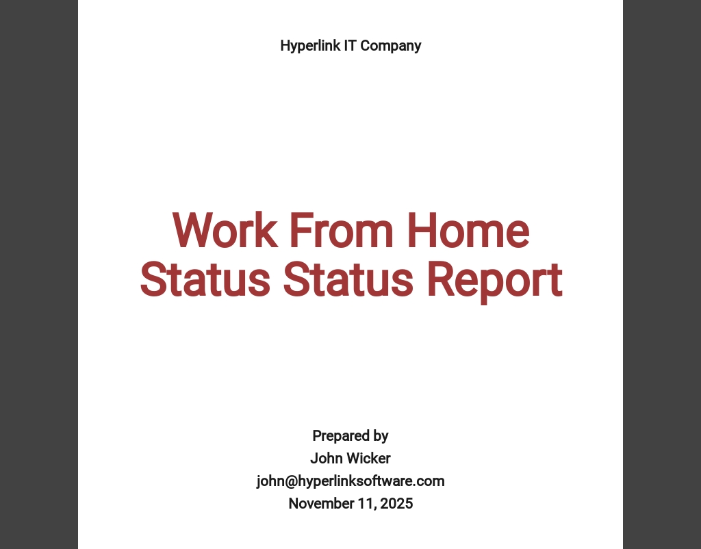 FREE Executive Weekly Status Report Template - PDF | Word (DOC) | Apple ...