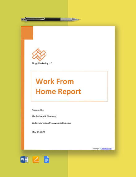 FREE Work From Home Daily Report - Word | Google Docs