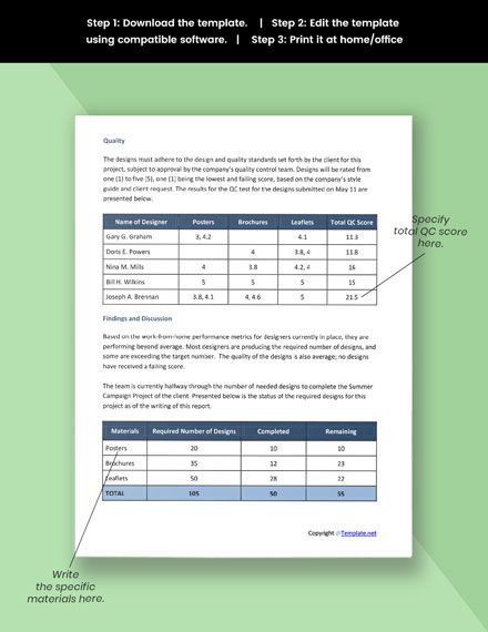 Work From Home Daily Report Template - Google Docs, Word | Template.net