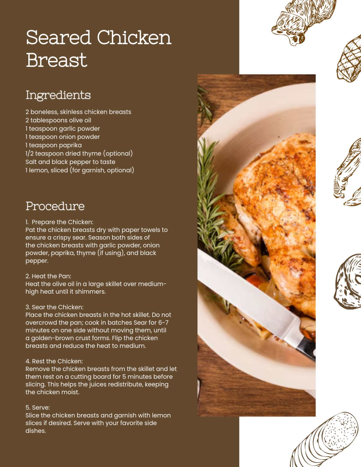 Free Classic Recipe Template to Edit Online