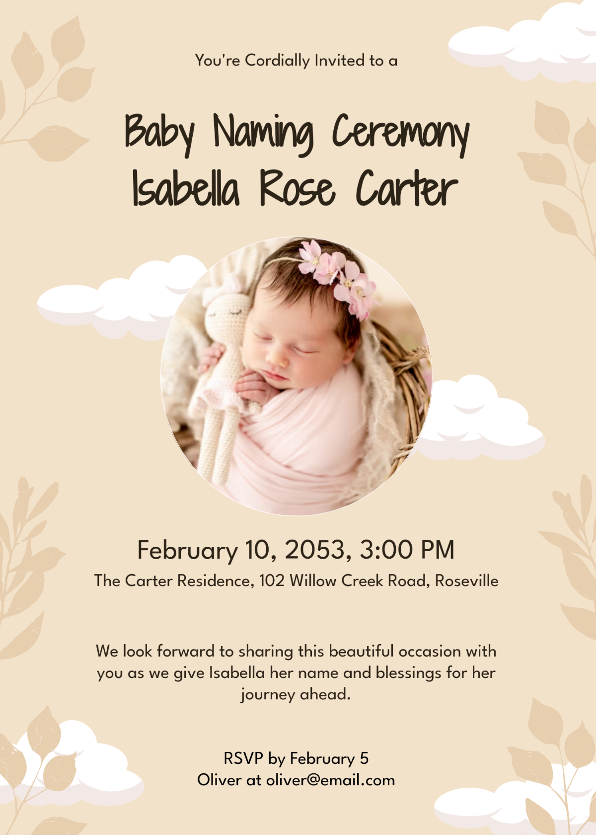 Naming Ceremony Invitation Sle Infoupdate