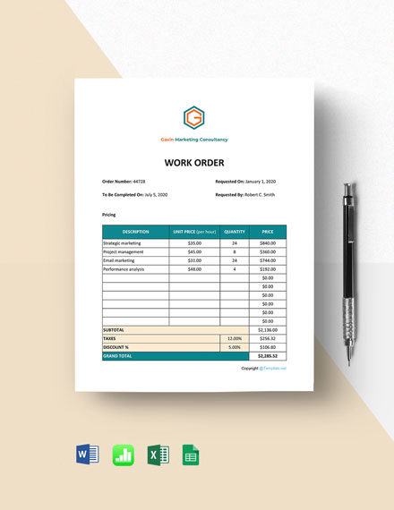 Container Delivery Order Template [Free PDF] - Word (DOC) | Apple (MAC ...