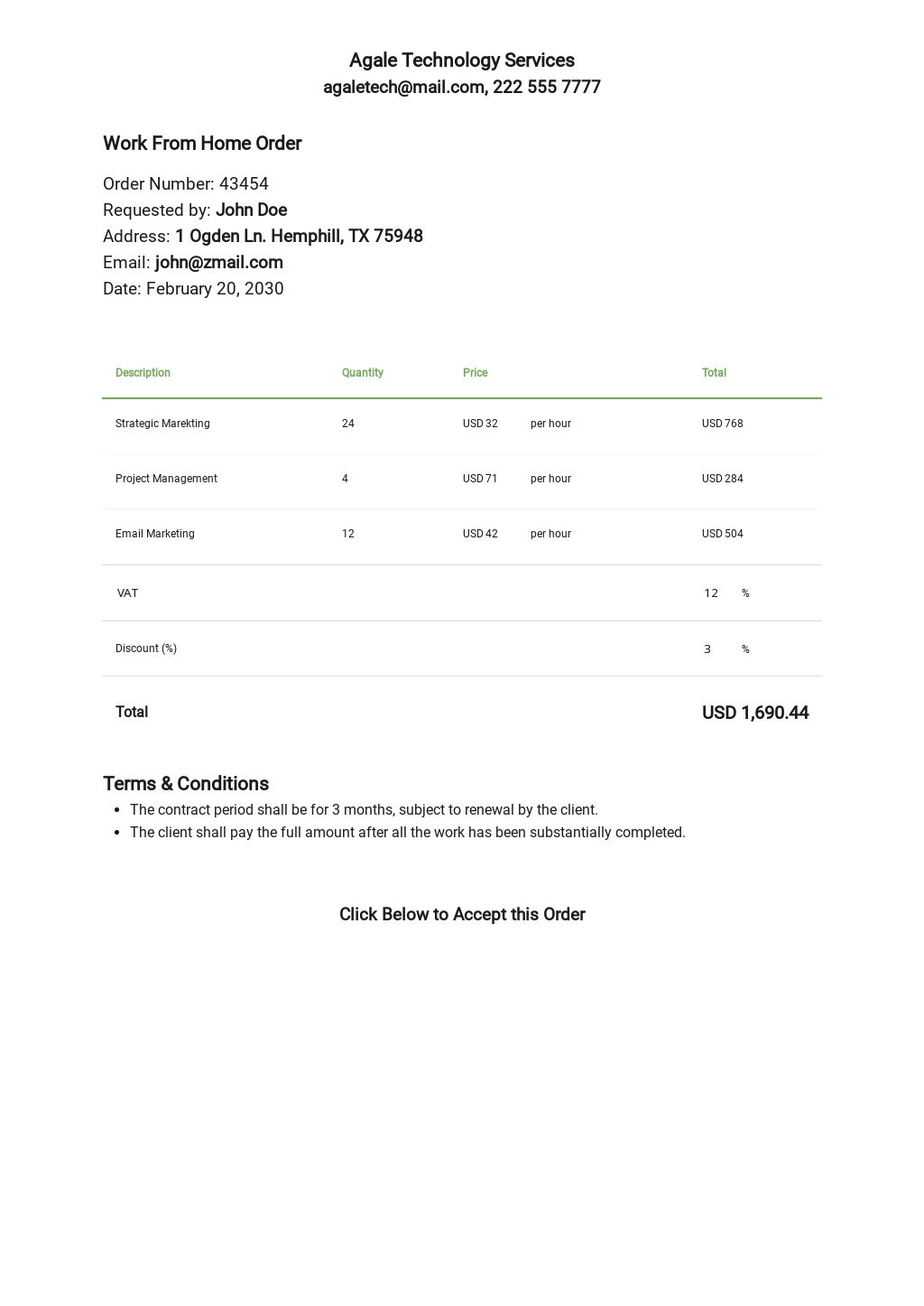 Free Work Order Google Sheets Templates 37 Download Template