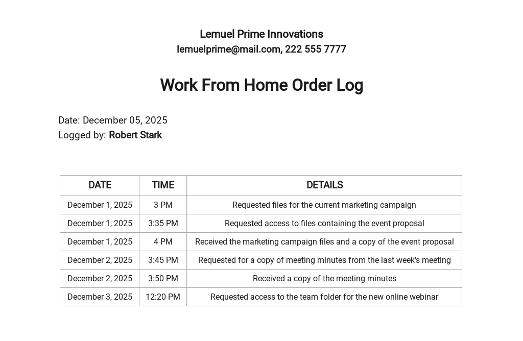 FREE Change Order Log Template - PDF | Word (DOC) | Excel | Apple (MAC) Pages | Apple Numbers