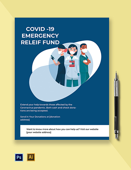Free Coronavirus COVID-19 Emergency Relief Fund Flyer Template