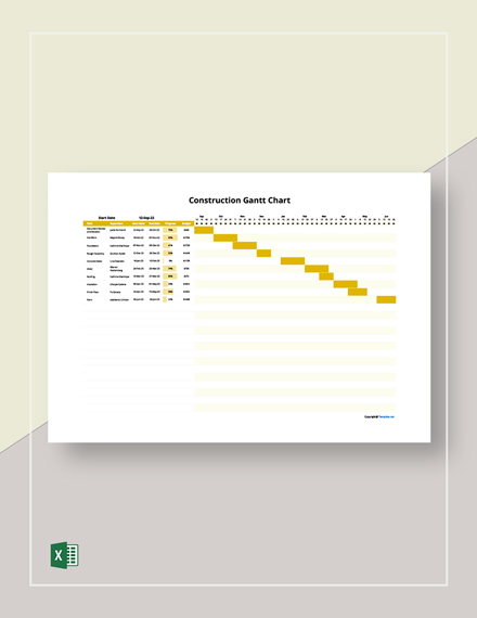 Sample Dissertation Gantt Chart Template - Excel