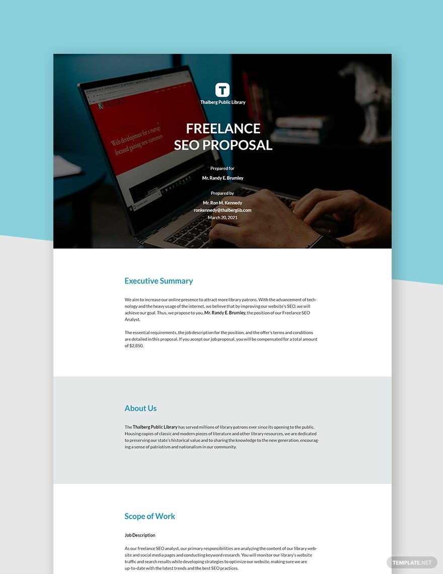 Basic Freelance Proposal Template - Google Docs, Word, Apple Pages ...