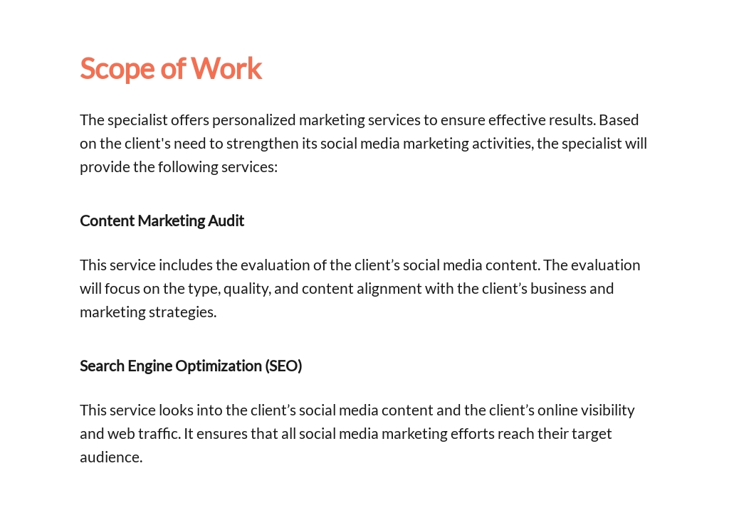 Freelance Social Media Proposal Template Free PDF Word DOC 