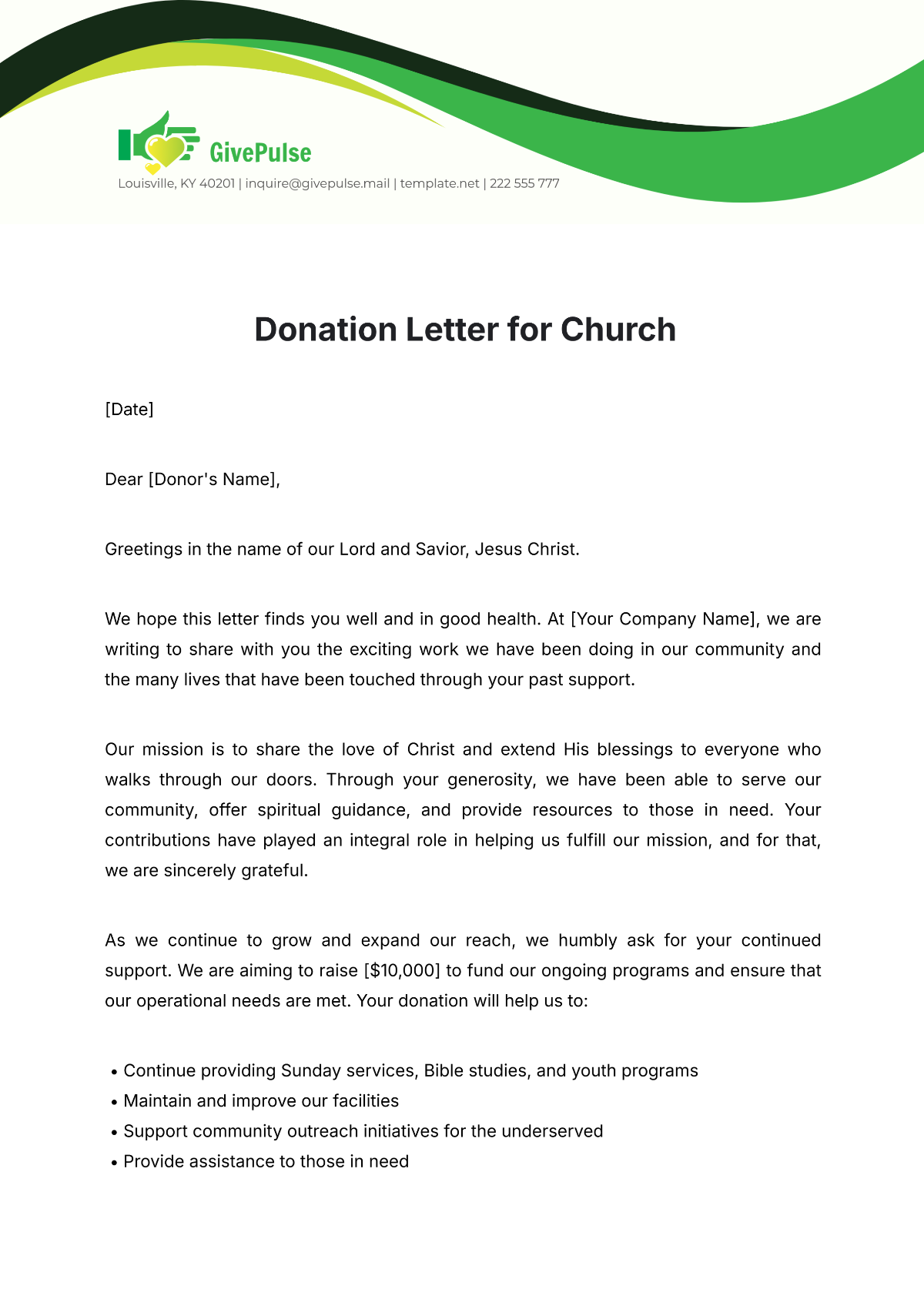 Examples Of Church Contribution Letters Examples Of Church Contribution Letters