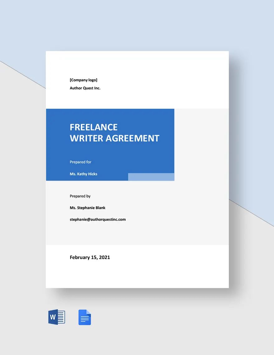 Freelance Writer Agreement Template Download In Word Google Docs 
