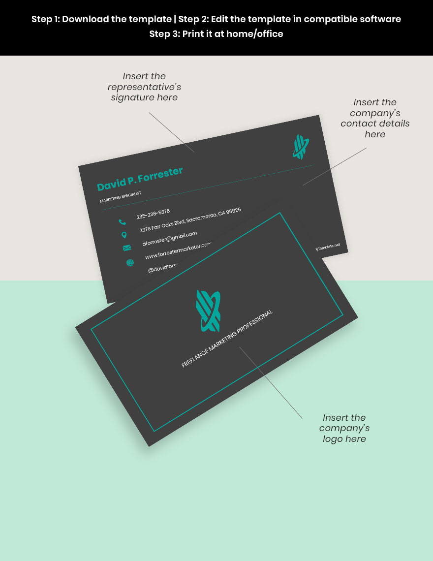 Sample Freelancer Business Card Template - Download in Word, Google ...