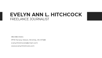 Freelance Journalist Business Card Template