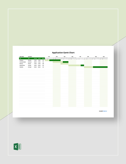 Free Simple Finance Gantt Chart Template - Download in Excel | Template.net