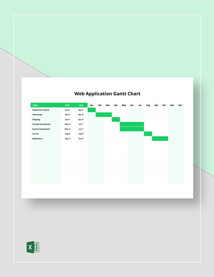 Mobile Application Gantt Chart Template - Download in Excel | Template.net