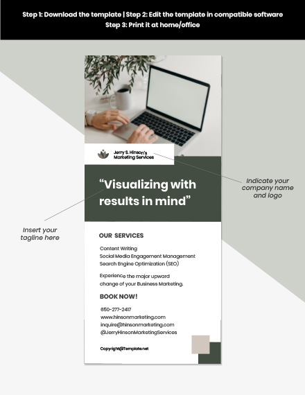 Free Sample Freelance Rack Card Template - Illustrator, Word, Apple ...