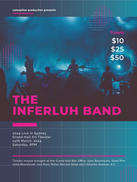 Jazz Music Concert Poster Template | Free Templates