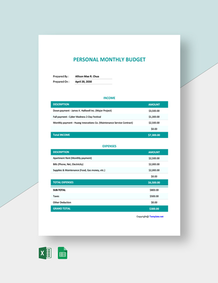 FREE Basic Project Budget Template - Word (DOC) | Excel | Google Docs ...