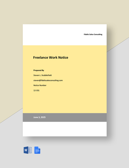 Free Sample Work From Home Notice Template - Google Docs, Word ...