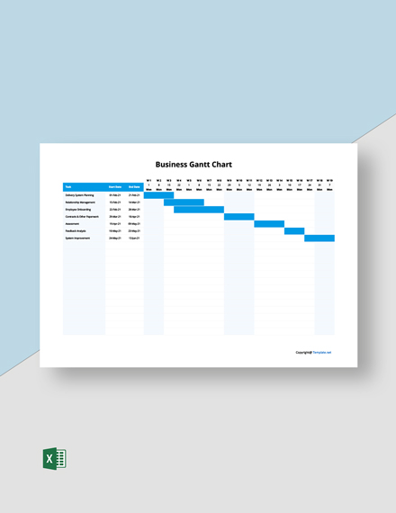 Indesign Project Gantt Chart Simple Management Gantt Chart Template ...