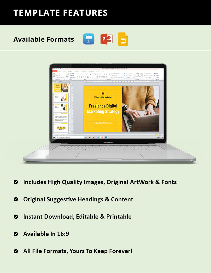 Freelance Marketing Presentation Template - Download in PowerPoint, Google Slides, Apple Keynote ...