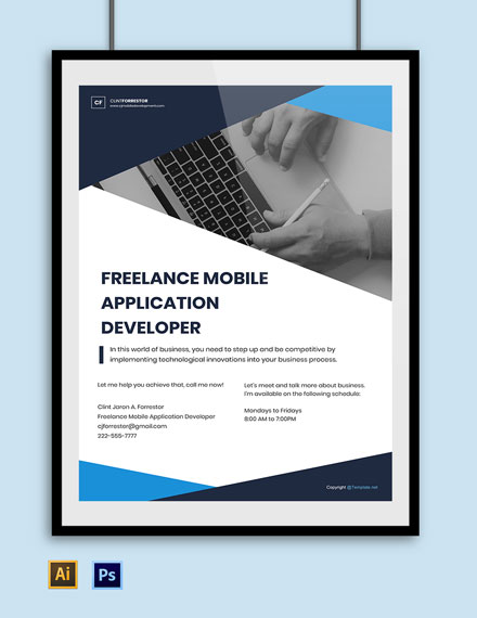 FREE Freelance Poster - PSD | Illustrator | Template.net