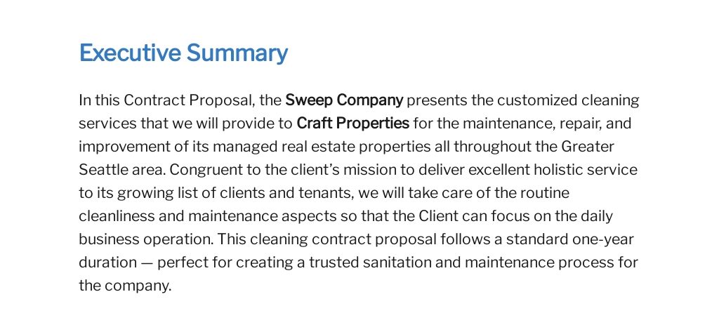 Contract Proposal Sample Template In Word Template