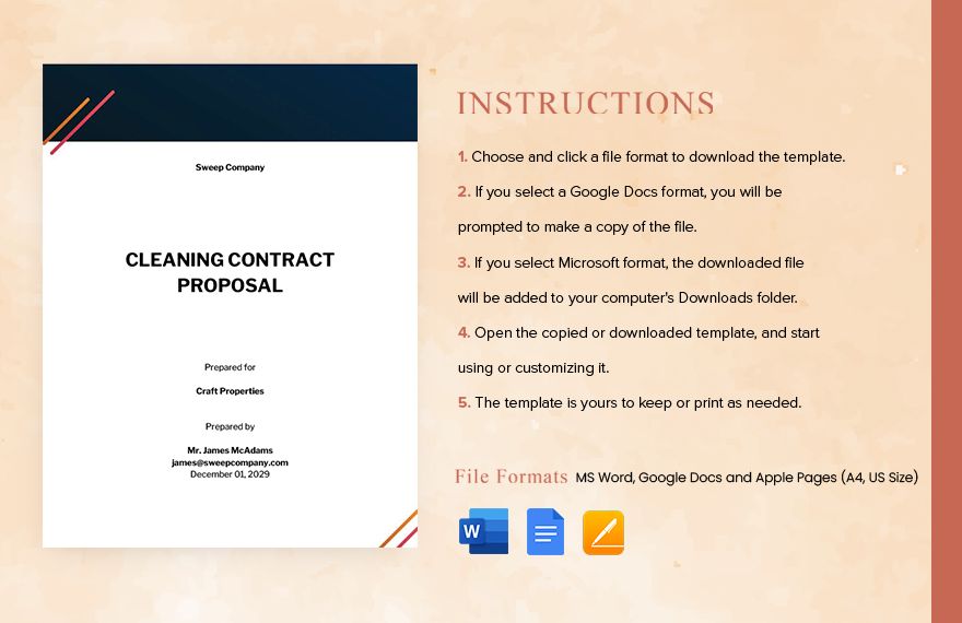 Contract Proposal Sample Template - Download In Word, Google Docs 