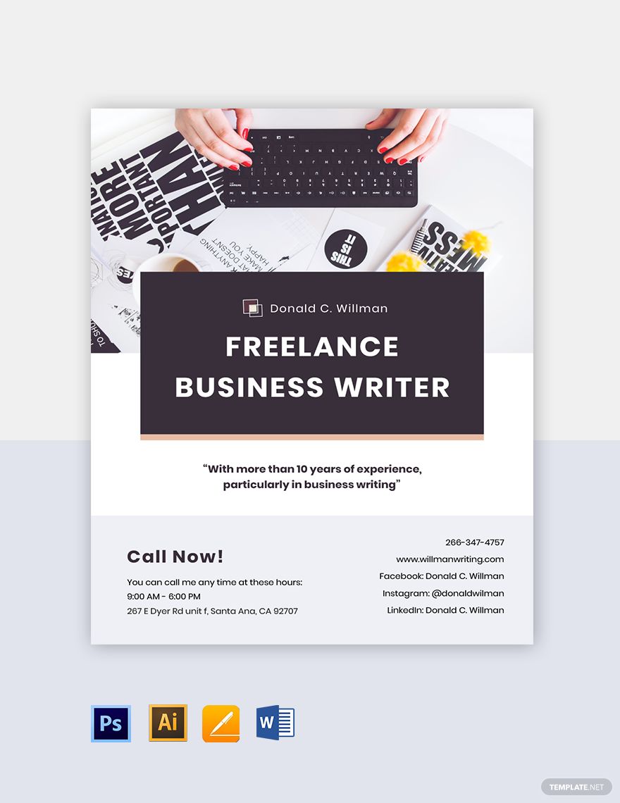 Freelancing Flyer Template - Download in Word, Illustrator, PSD, Apple ...
