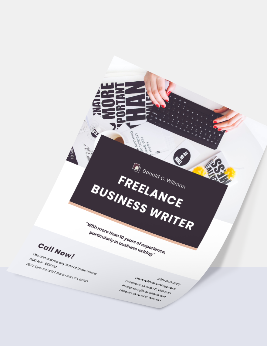 Freelancing Flyer Template - Download in Word, Illustrator, PSD, Apple ...