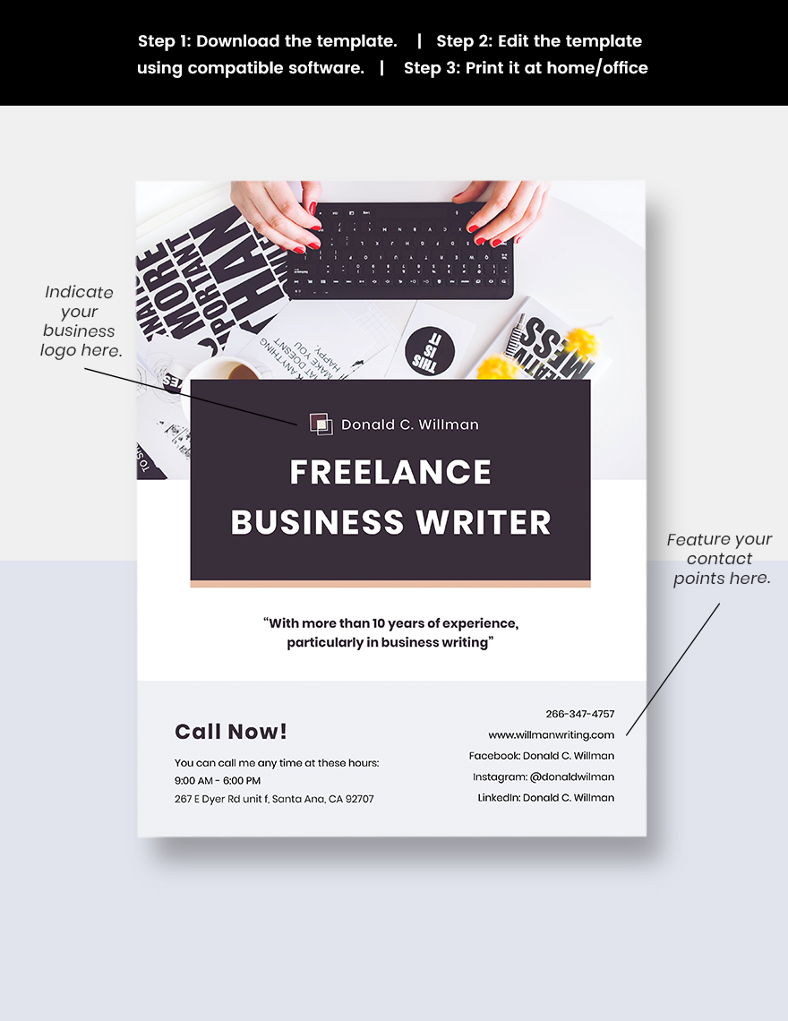 Freelancing Flyer Template - Download in Word, Illustrator, PSD, Apple ...