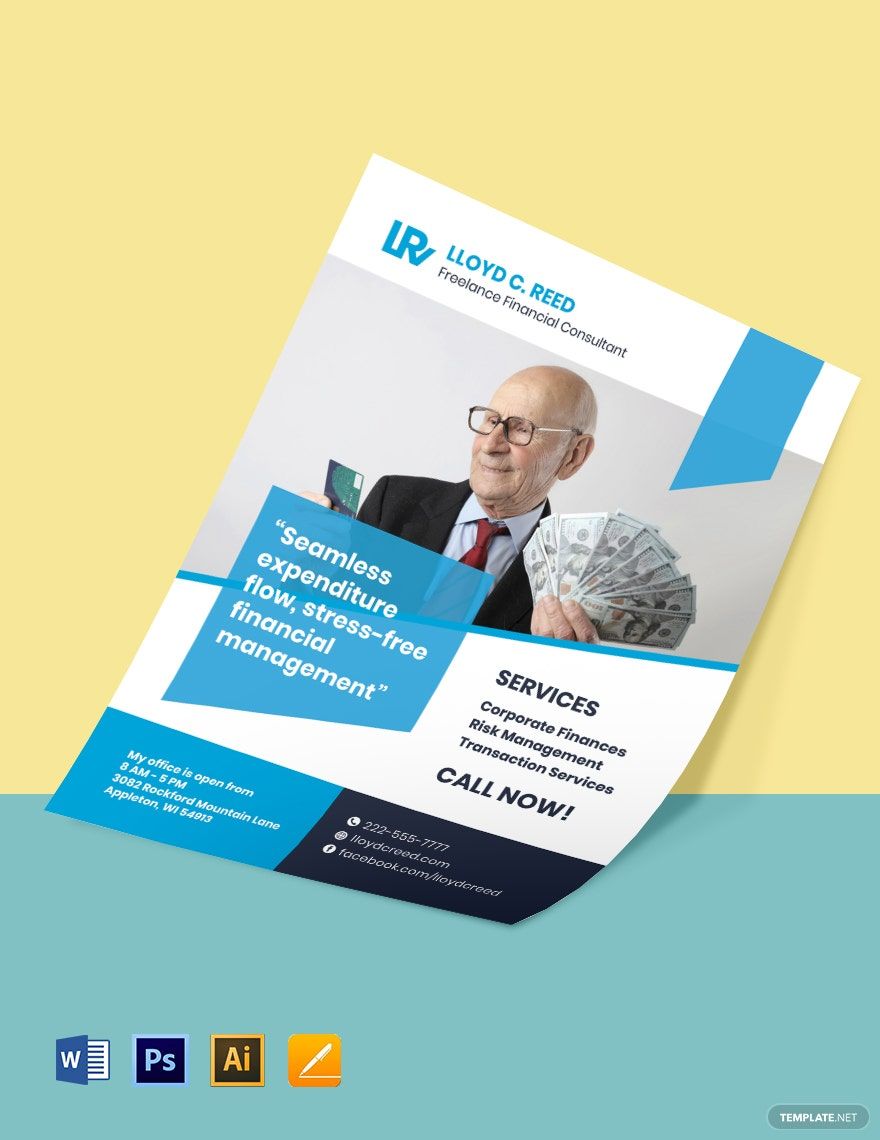 Free Simple Freelance Flyer Template - Illustrator, Word, Apple Pages ...