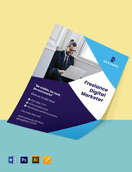Sample Freelance Flyer Template - Download in Word, Illustrator, PSD ...