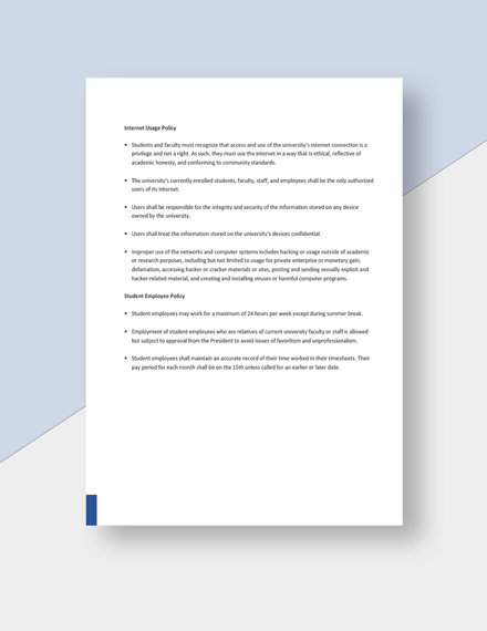 Sample Policies And Procedures