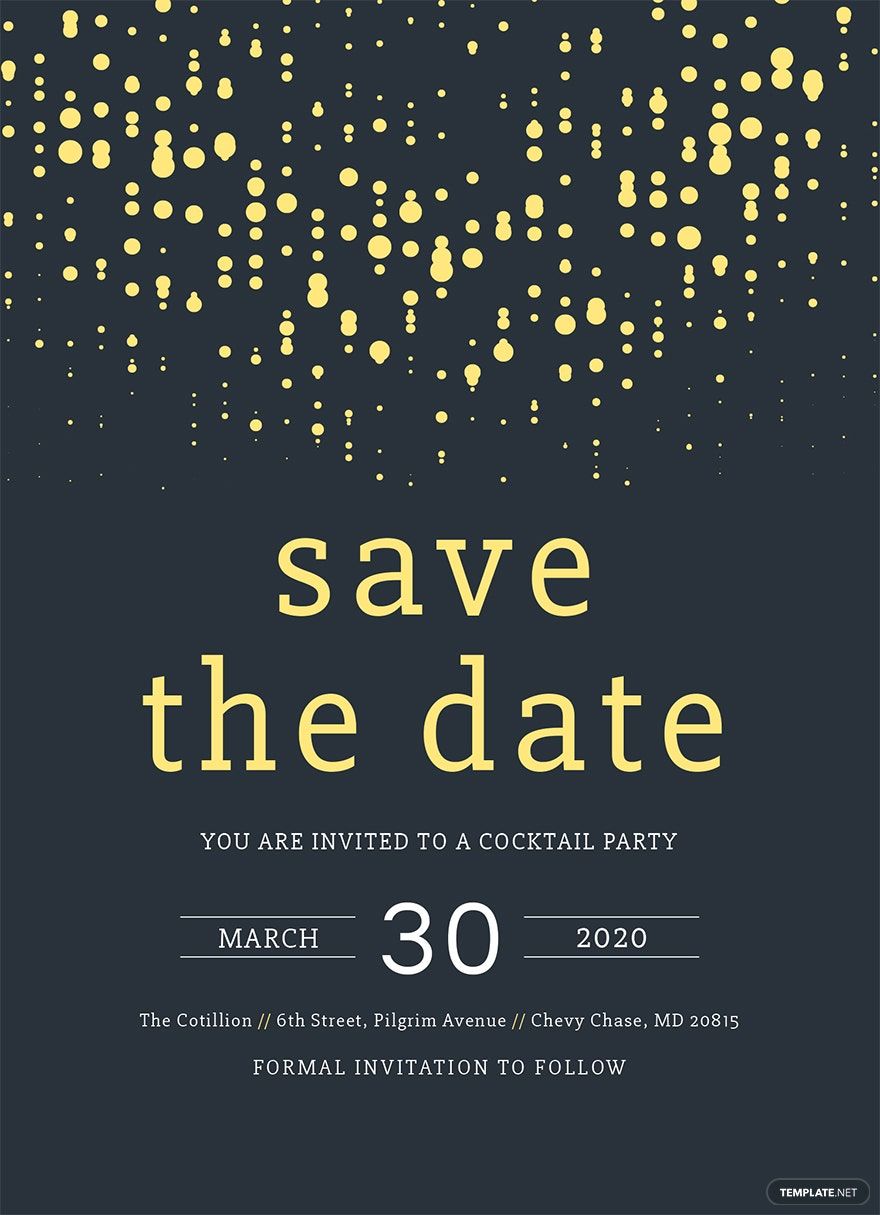 Free Save The Date Birthday Invitation Template Illustrator Word 