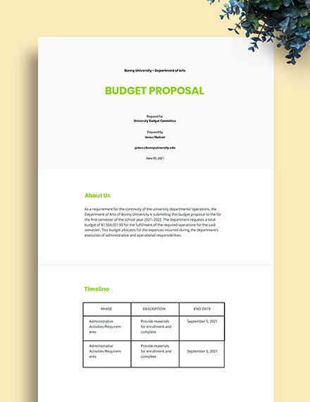 Kitchen Remodelling Budget Proposal Template Google Docs Word Apple 