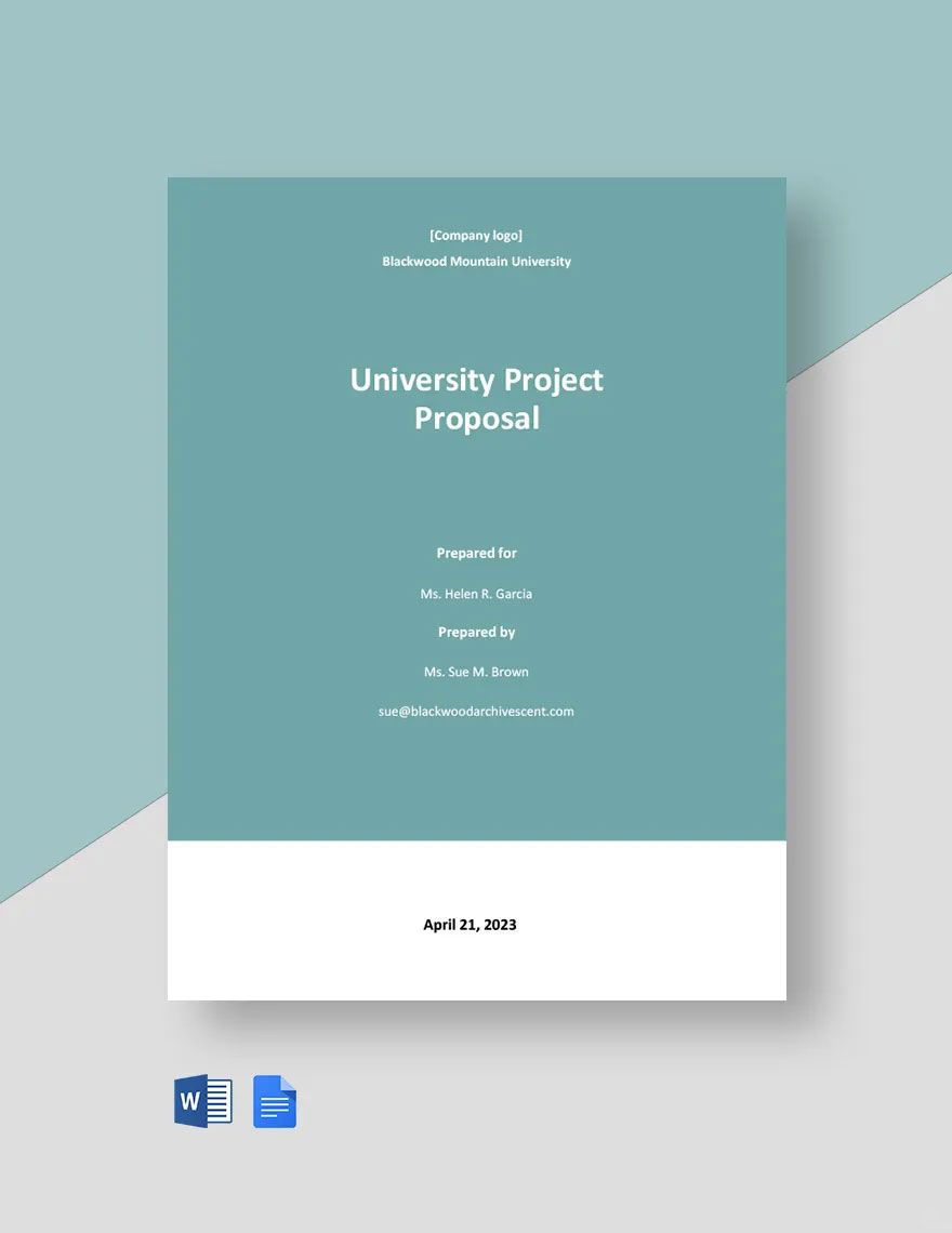 Free Simple University Proposal Template - Google Docs, Word, Apple ...