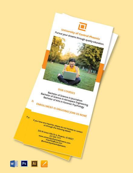 Free Tri-Fold University College Brochure Template - Illustrator ...