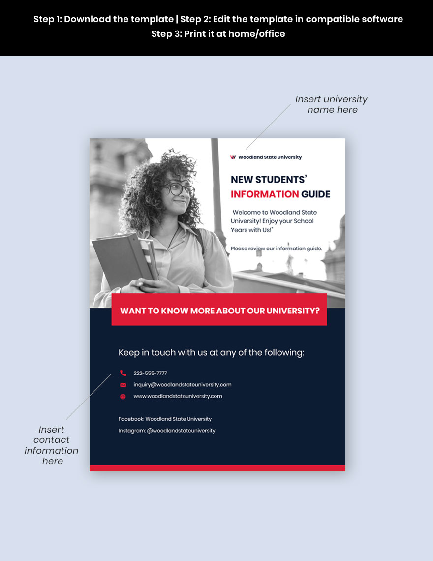 Free Modern University Flyer Template - Google Docs, Illustrator, Word ...