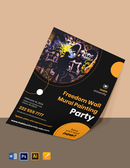 Free Elegant University Flyer Template - Google Docs, Illustrator, Word ...