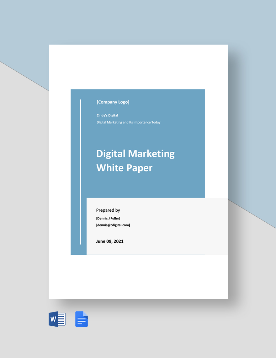 Sample Marketing White Paper Template - Google Docs, Word | Template.net
