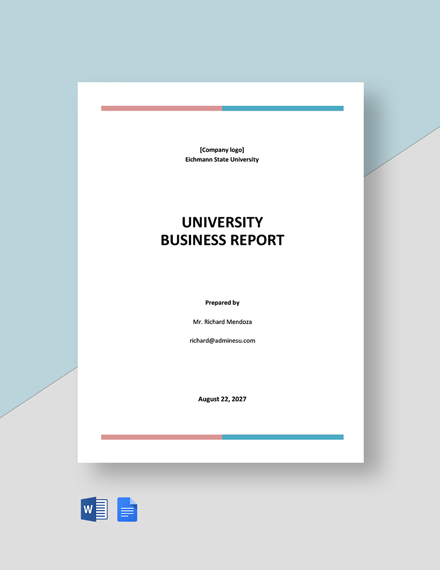 FREE Sample University Report - Word | Google Docs | Template.net