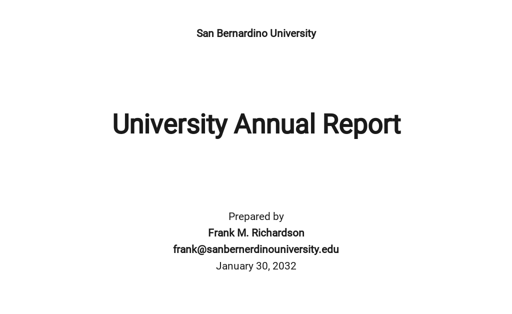 FREE One Page University Report Template - Word (DOC) | Google Docs